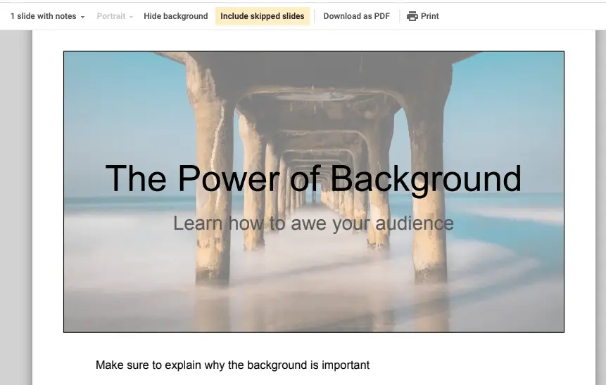 How To Print Google Slides With Speaker Notes Vegaslide