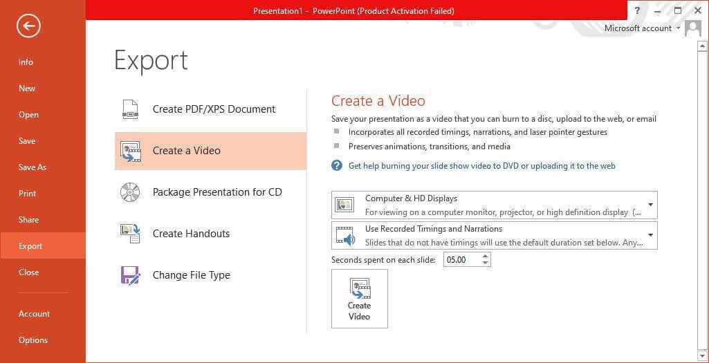 How To Export PowerPoint Slides As A Video Vegaslide