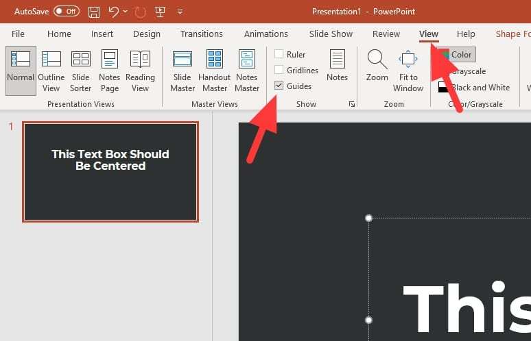 How To Center A Text Box In A Powerpoint Slide Easy