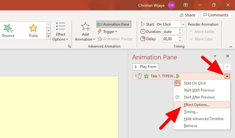 How To Make A Typewriter Animation On Powerpoint Text Vegaslide