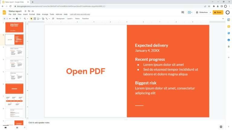 How To Link A PDF Document In Google Slides Vegaslide