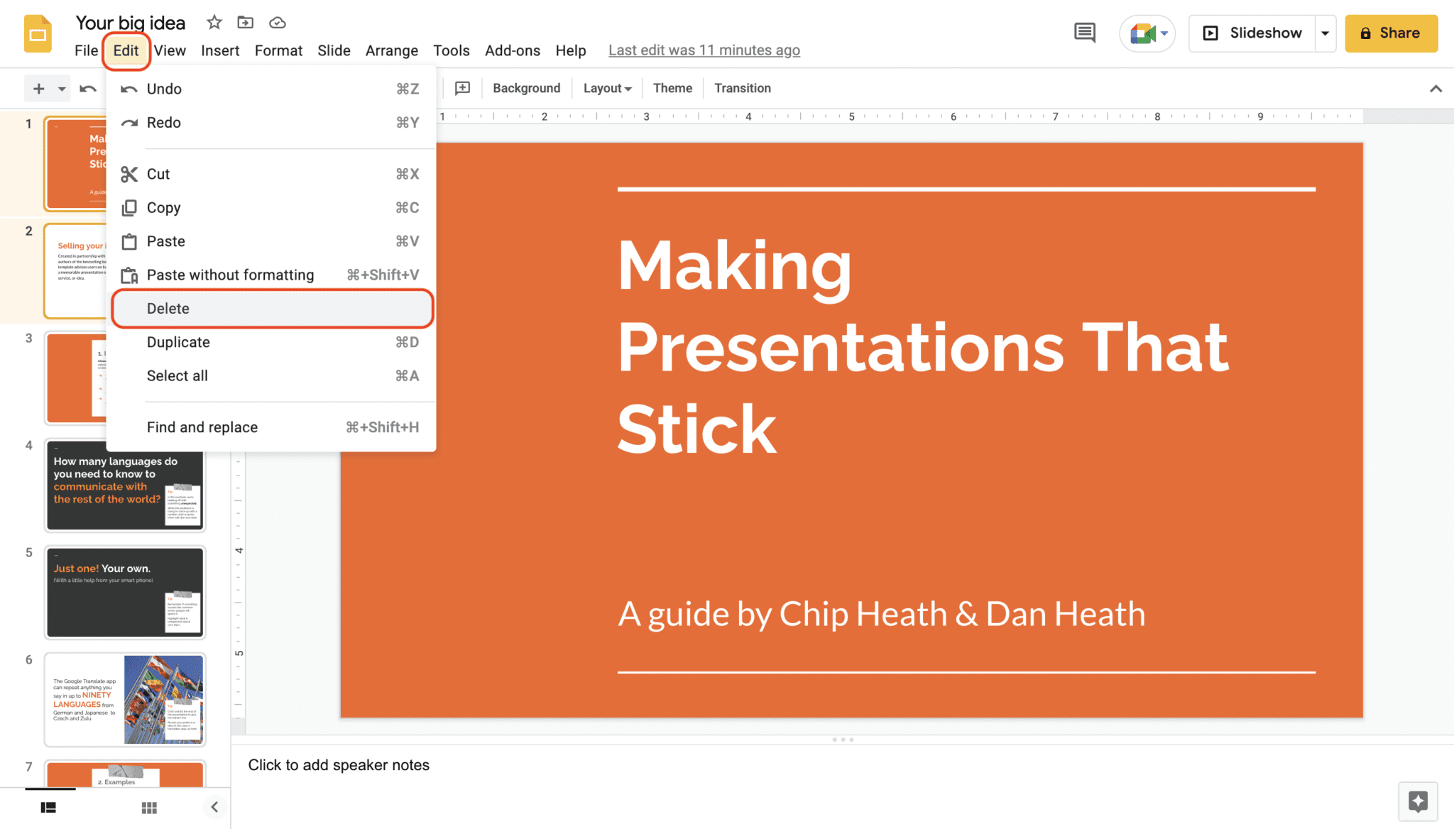 How To Delete A Slide On Google Slides Vegaslide