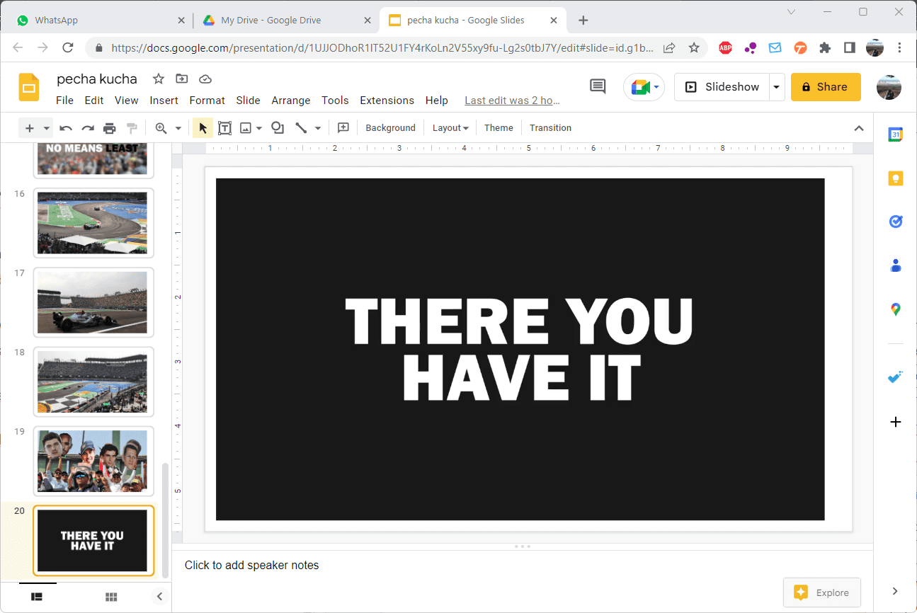 How To Create Pecha Kucha Presentation In Google Slides Vegaslide