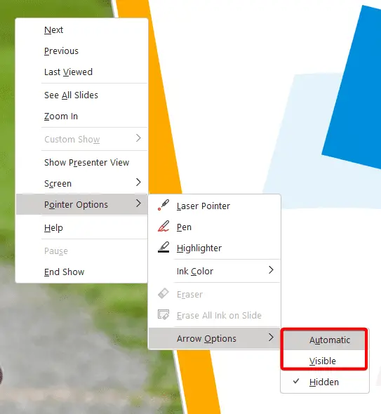 How To Hide Cursor Or Pointer In PowerPoint During Presentation Vegaslide