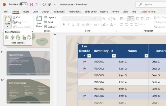 How To Copy An Excel Table To Powerpoint Vegaslide