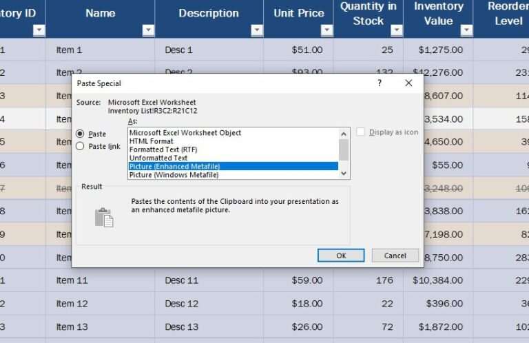 How To Copy An Excel Table To Powerpoint Vegaslide